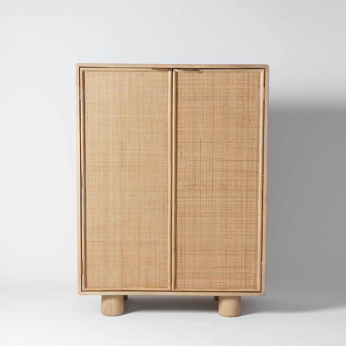 Lars Cane Storage Cabinet, Mango Wood, Natural | Vaunt Design