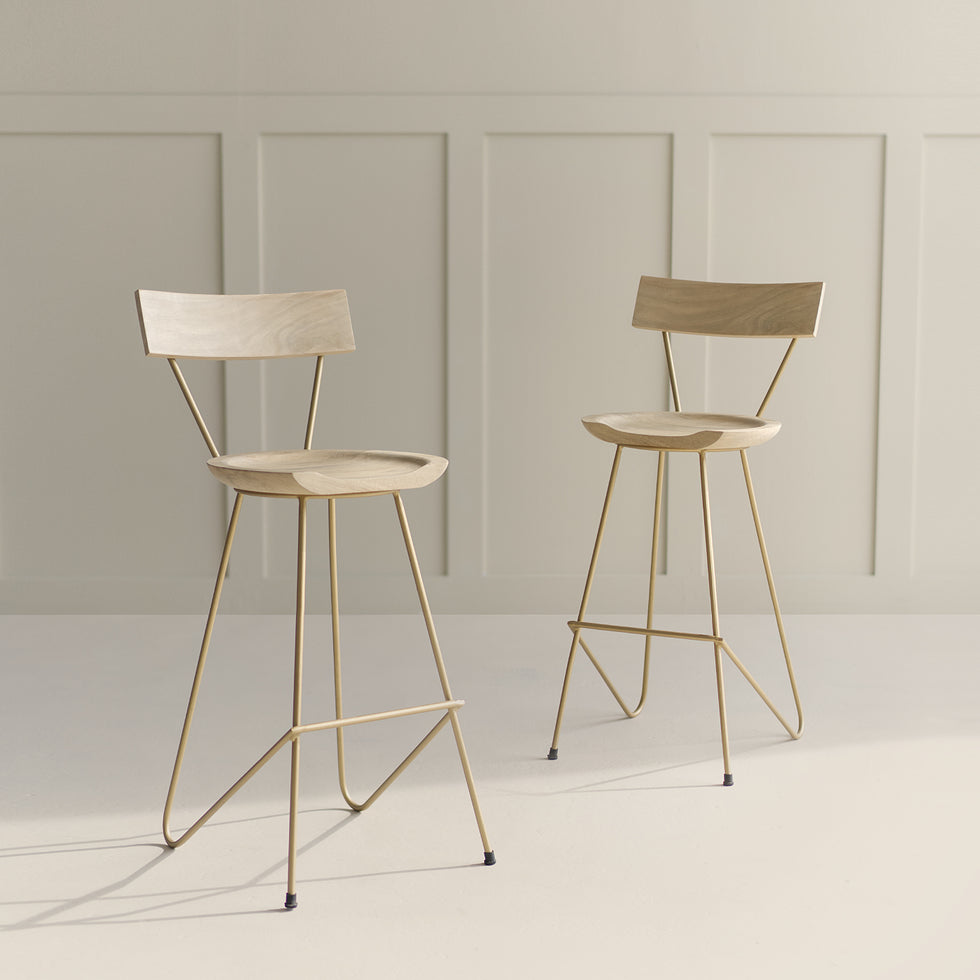 Wooden High Back Bar Stools | Vaunt Design