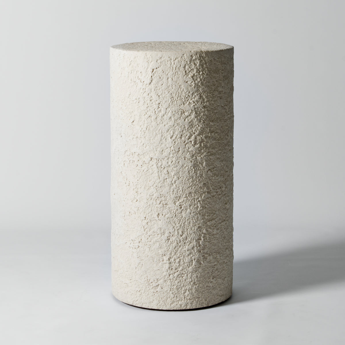 Craye Off White Plinth, Plaster, Rough Finish | Vaunt Design
