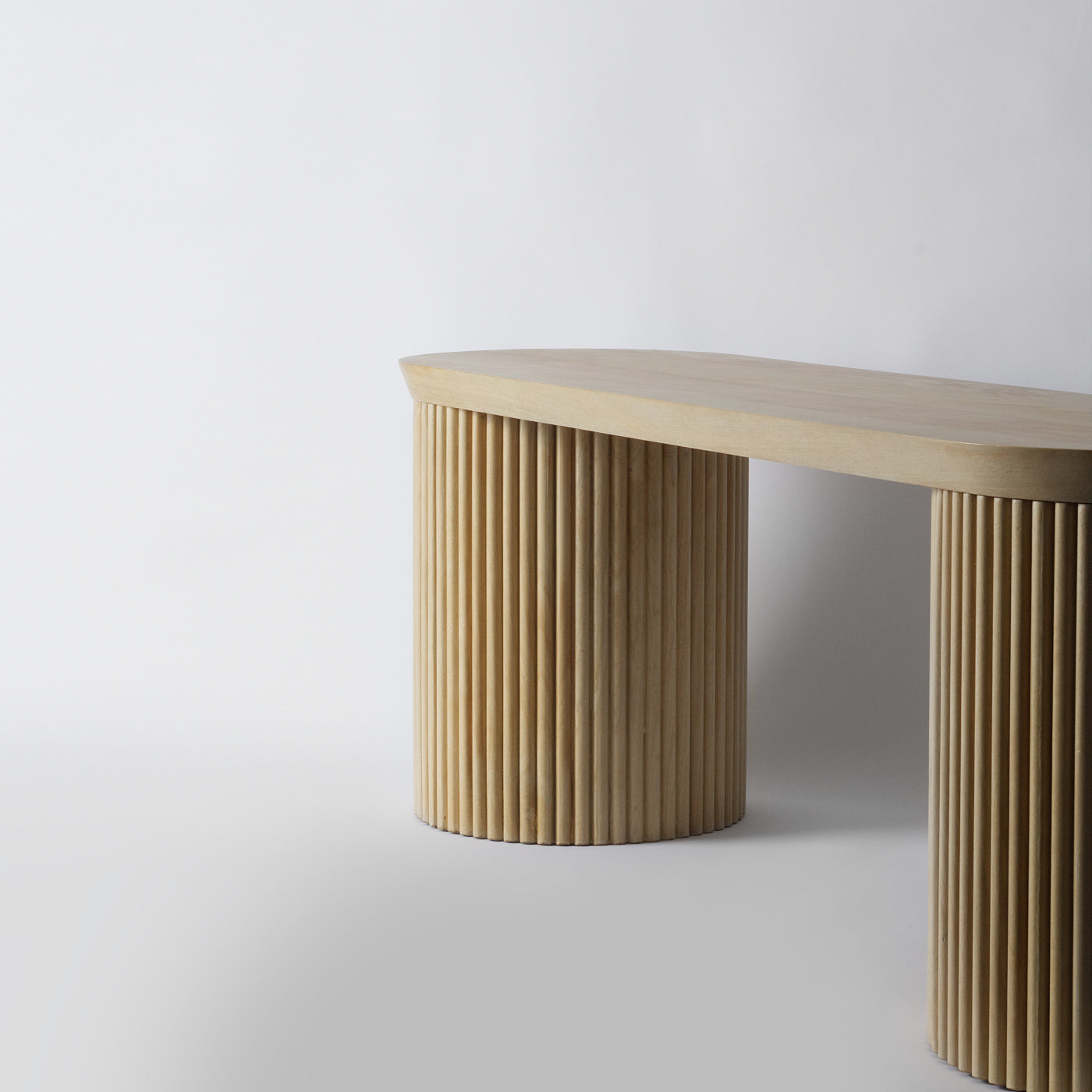 Lena Wooden Scandi Dining Bench, Oak | Vaunt Design