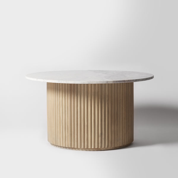 Olavi Nordic Coffee Table, White Marble | Vaunt Design