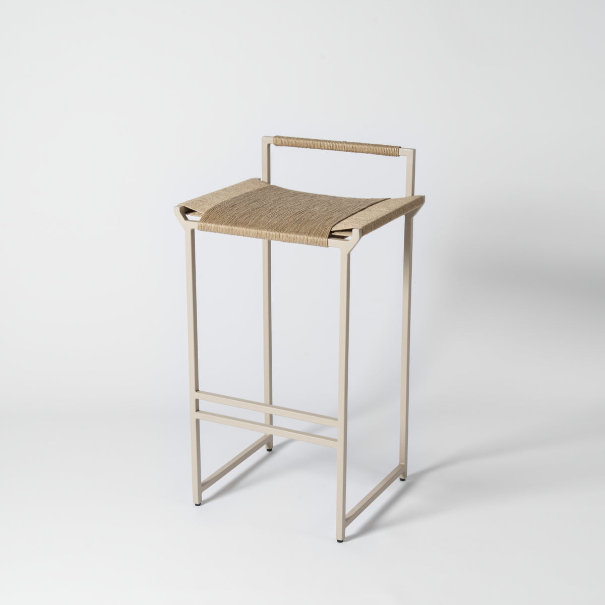 Wapu Light Taupe Bar Stool, Jute, 65cm | Vaunt Design