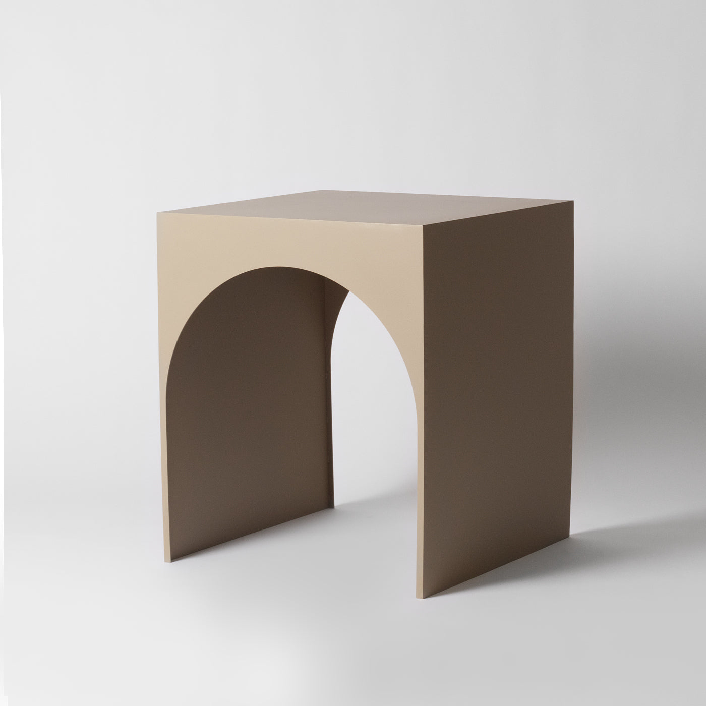 Triomphe Arched Side Table, Sand, Beige | Vaunt Design
