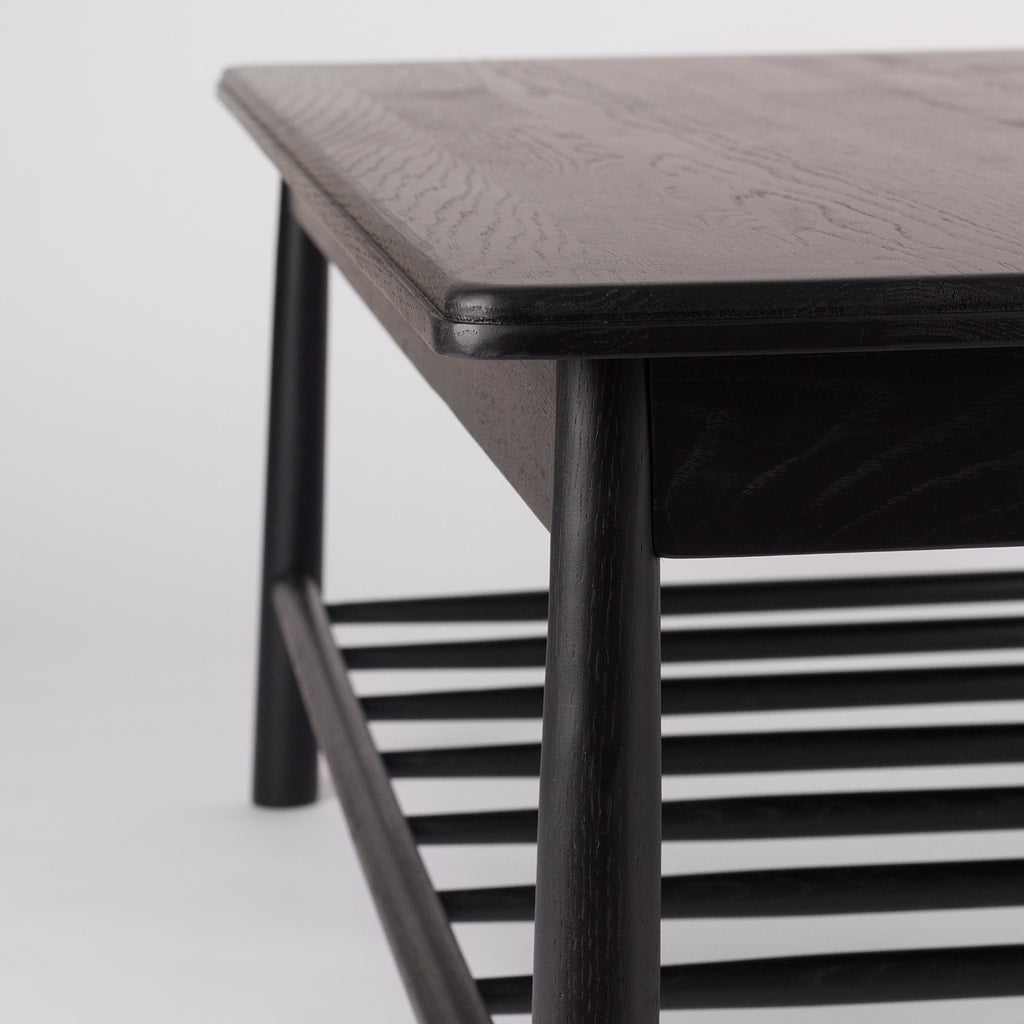 Lena Black Oak Coffee Table, Nordic | Vaunt Design