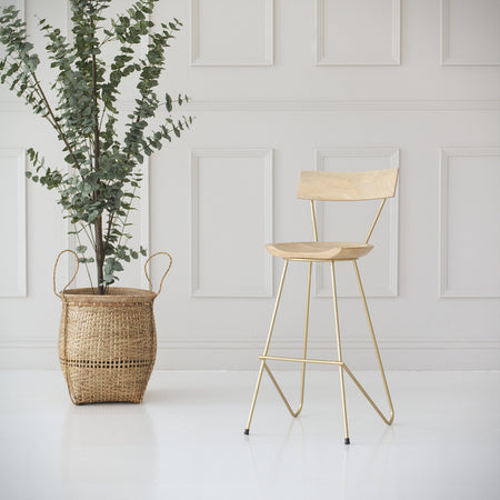 Wooden High Back Bar Stools | Vaunt Design