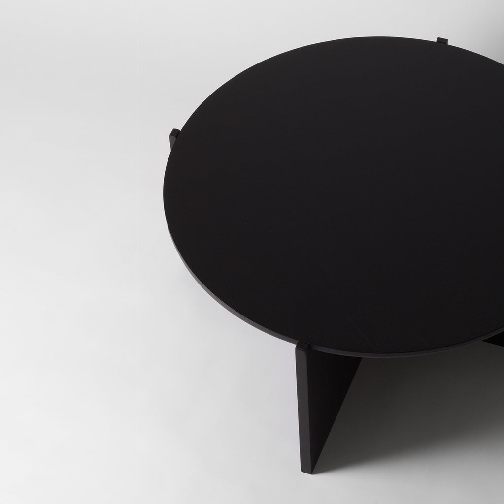 Fika Large Black Coffee Table, Wood, Minimalist | Vaunt Design