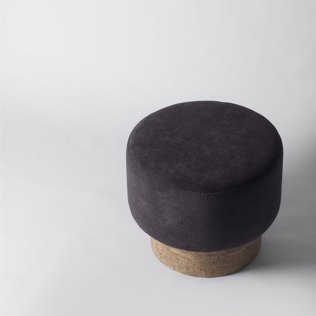 Bjarke Round Grey Pouffe | Vaunt Design