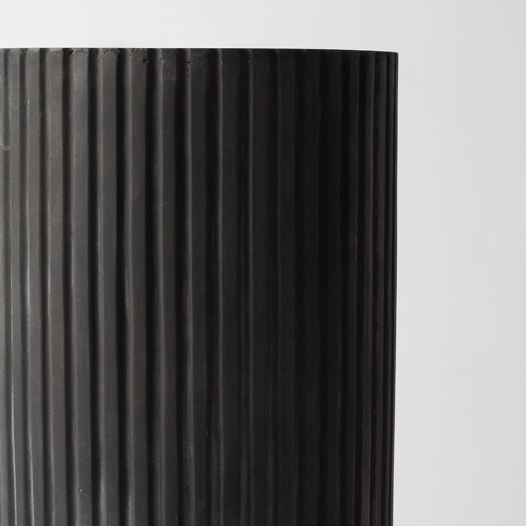 Skalep Tall Grey Side Table, Plinth, Charcoal | Vaunt Design