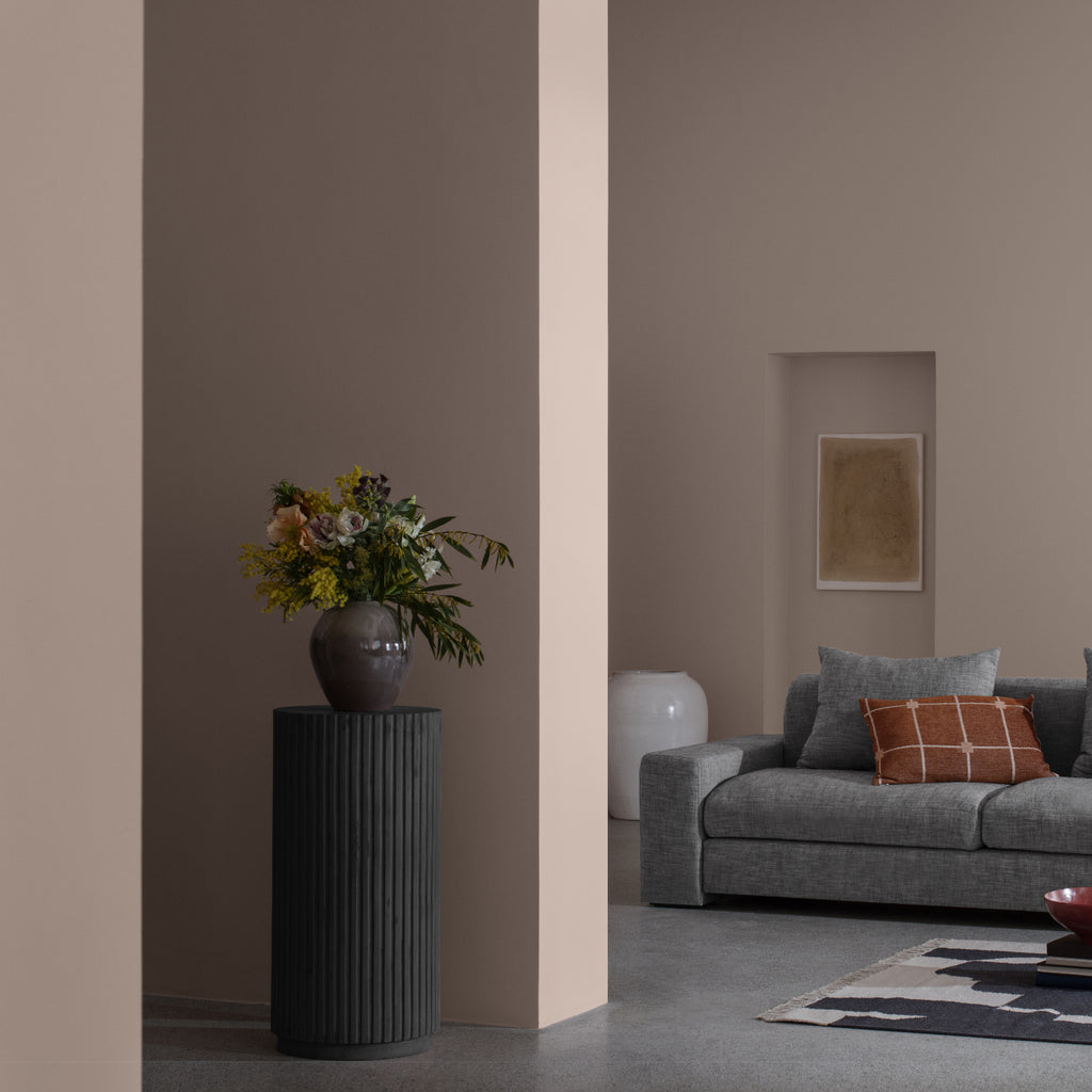 Skalep Tall Grey Side Table, Plinth, Charcoal | Vaunt Design