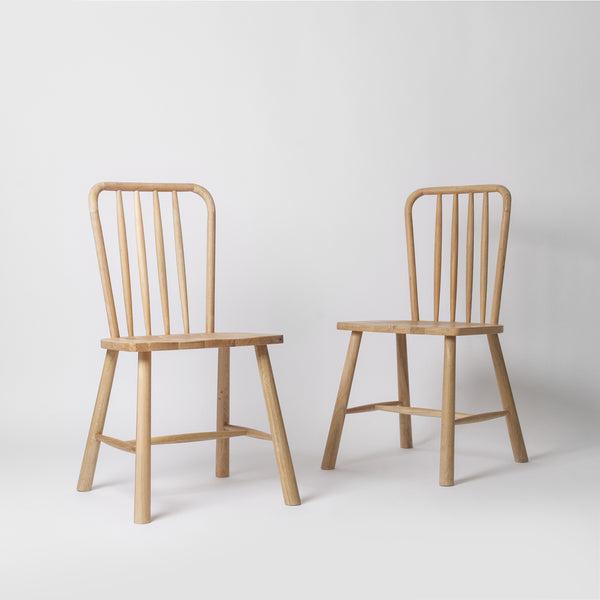 Lena Wooden Scandi Dining Chairs, Set of 2 | Vaunt Design